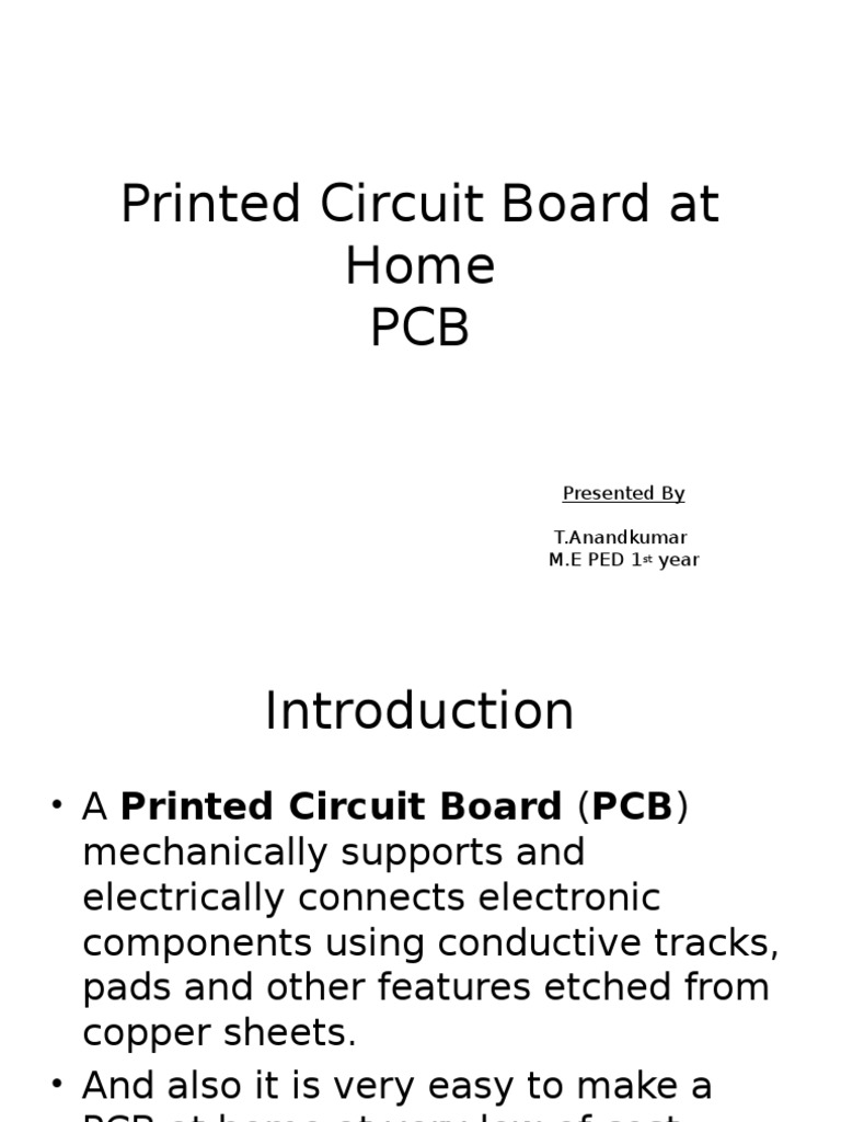 Home PCB Manufacturing Methods | PDF | Printed Circuit Board | Electronics