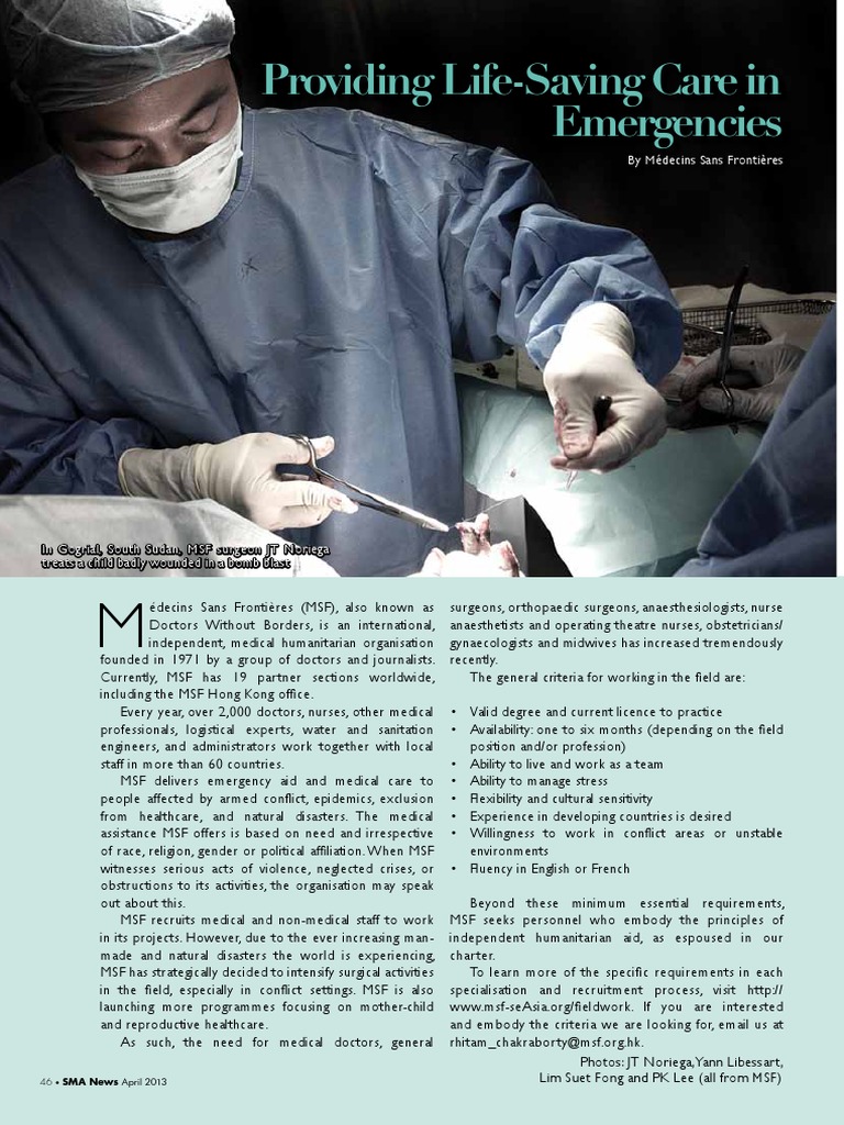 MSF Information Sheet | PDF | Médecins Sans Frontières | Health Sciences