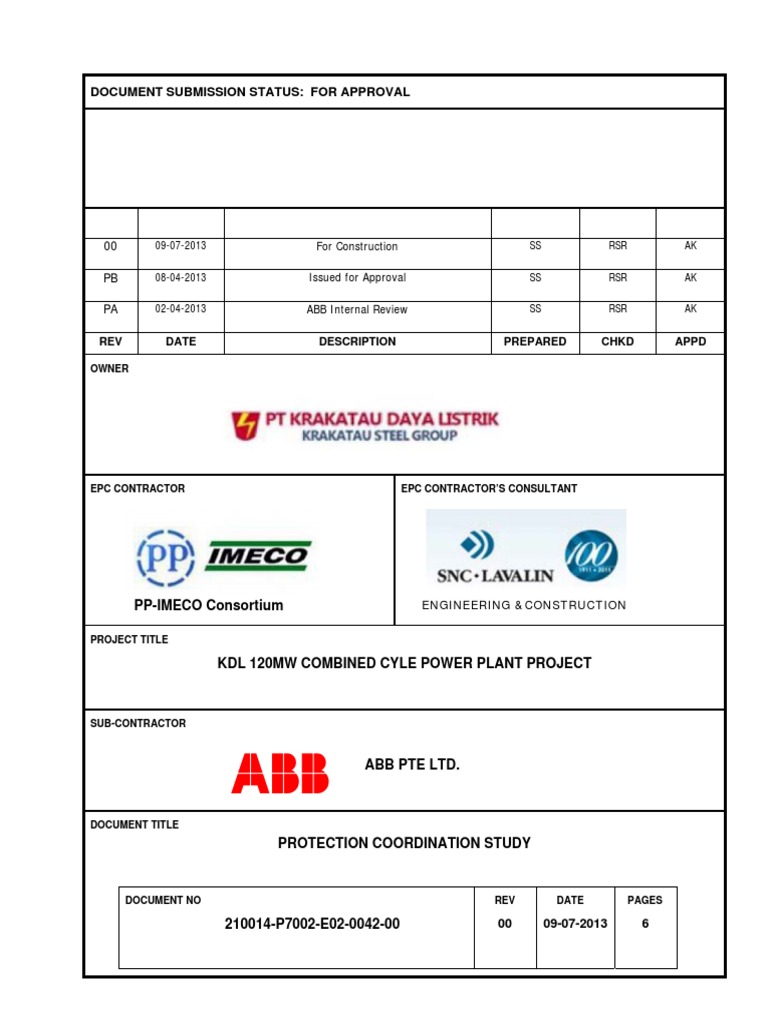 210014-P7002-E02-0042-00 - Relay Coordination For 400V & 6kV | PDF ...