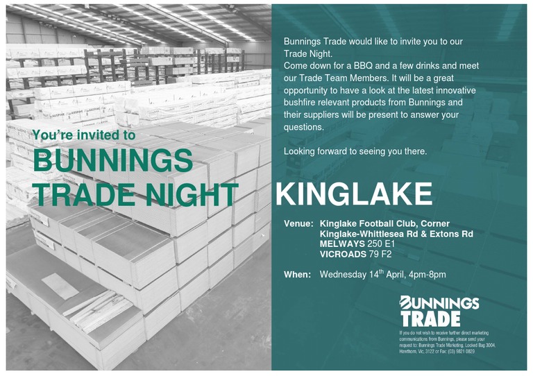 Bunnings Trade Night Invitation | PDF