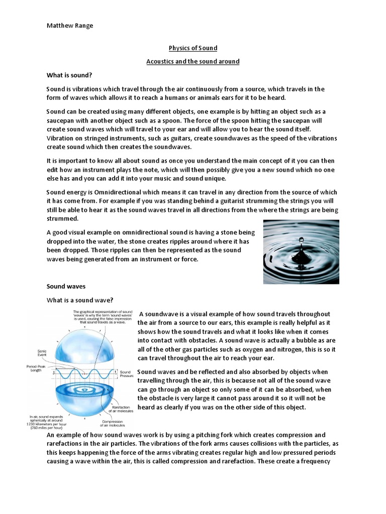 Acoustics Write Up Part 1 (The Physics of Sound) | PDF | Equalization ...