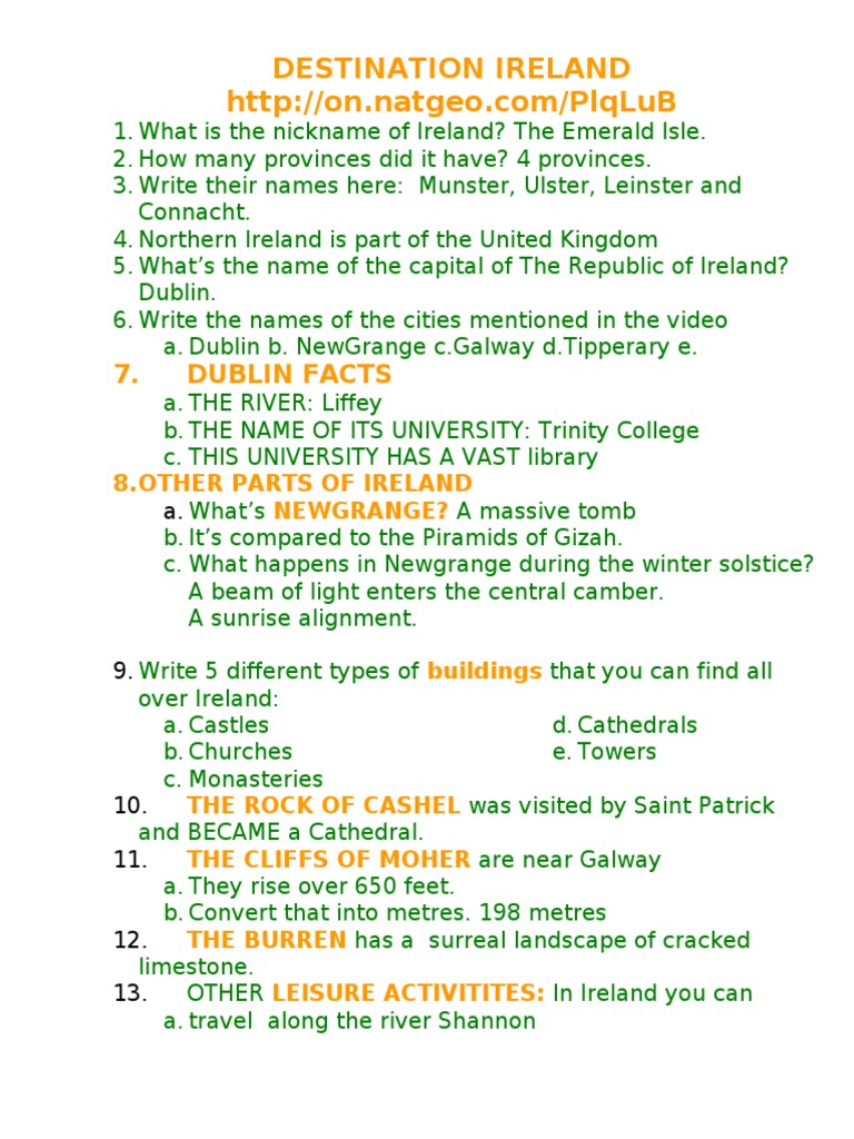 Discover Ireland: Facts and Highlights | PDF