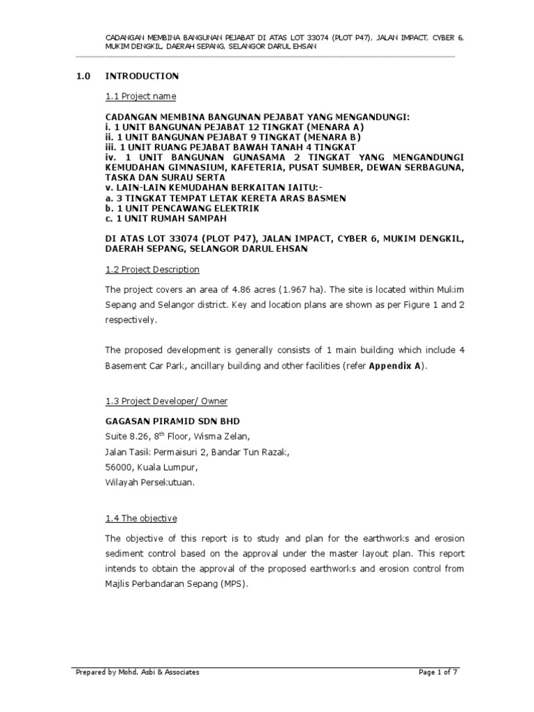 REPORT Earthworks PDF | PDF | Hydrology And Urban Planning | Civil ...