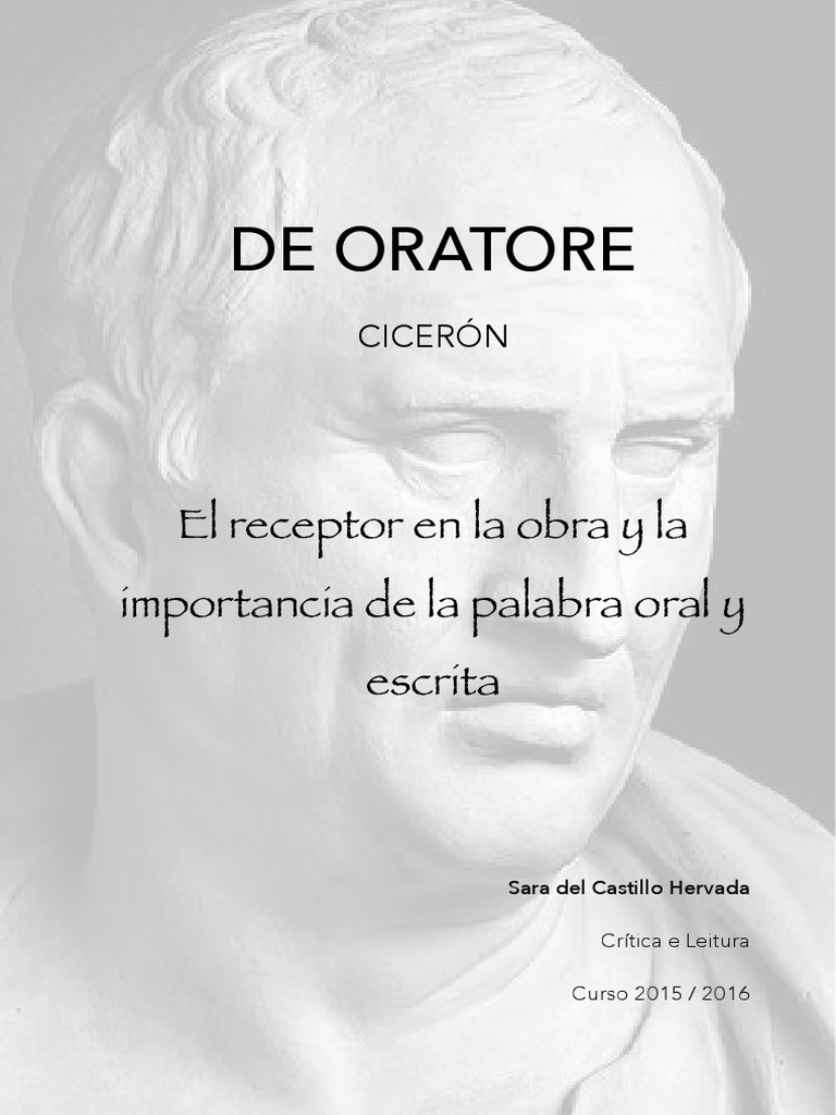 De Oratore Trabalho Final | PDF | Cicerón | Autor