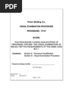 Visual Testing Procedure | PDF | Nondestructive Testing | Welding