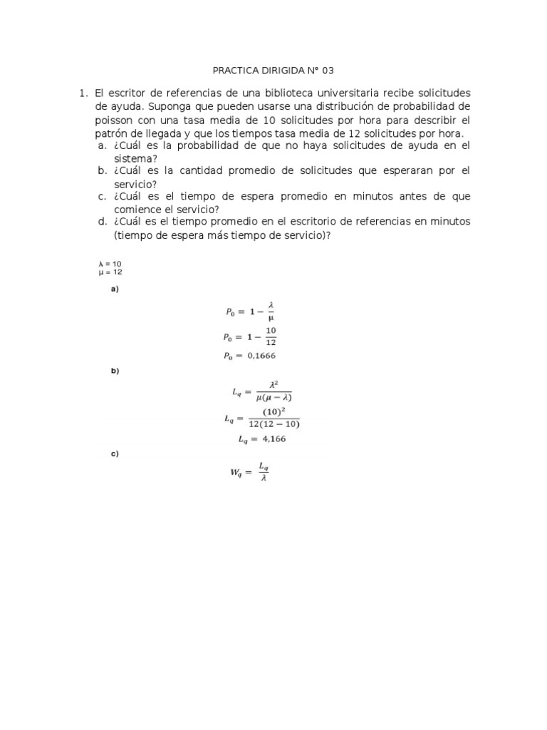 PRACTICA DIRIGIDA N03 Io2 | PDF | Probabilidad | Aeropuerto