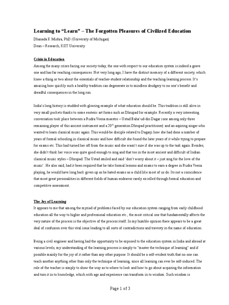 Learning To Learn | PDF | Engineering | Civil Engineering