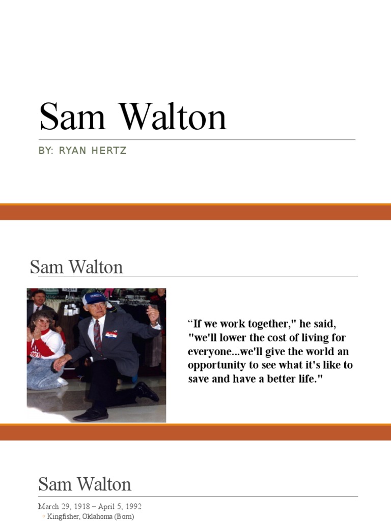 Sam Walton: A Legacy of Savings | PDF