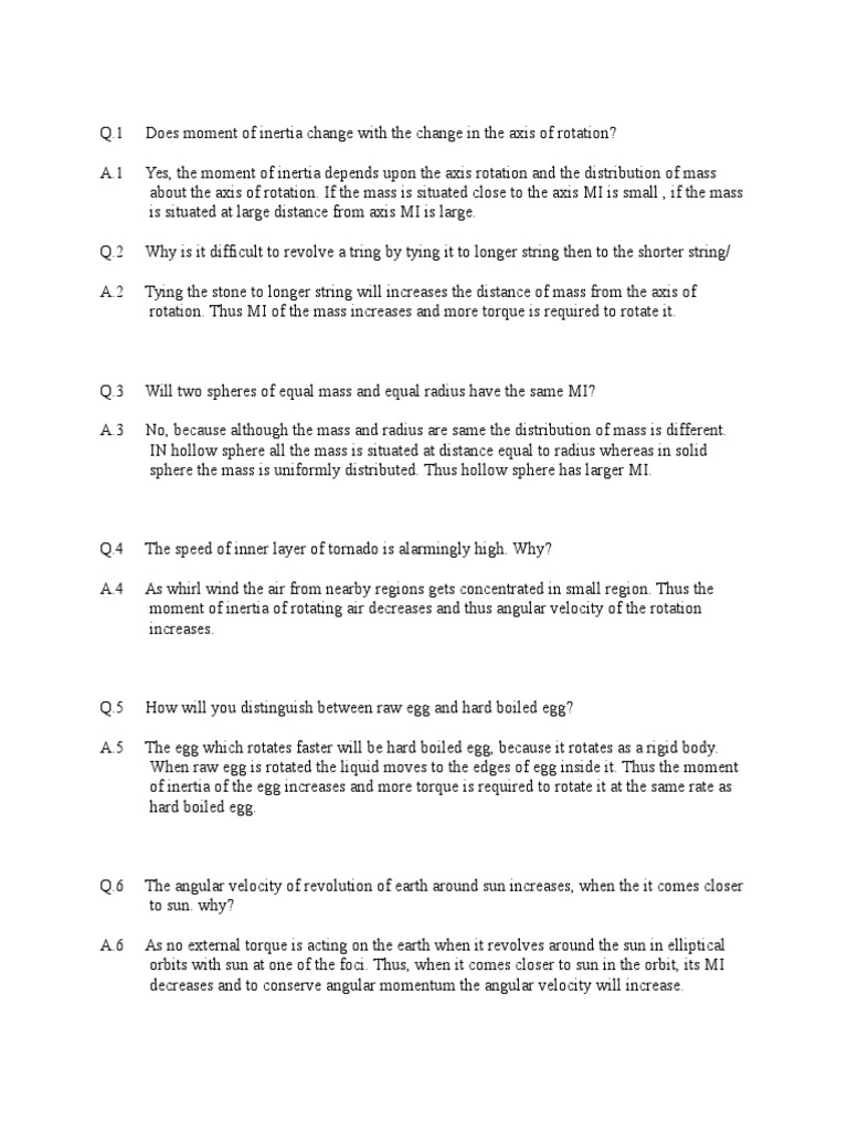 Rotation Motion Worksheet | PDF | Rotation Around A Fixed Axis ...