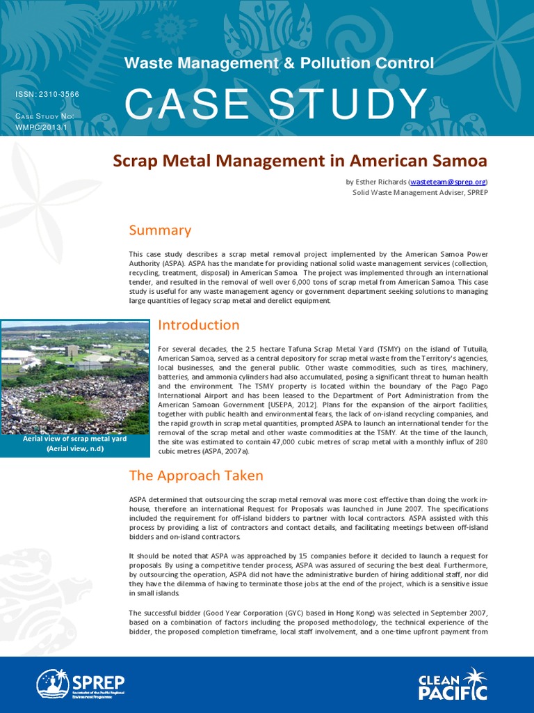 Vendor Selection Case Study WMPC ScrapMetal AS1 | PDF | Scrap | Safety
