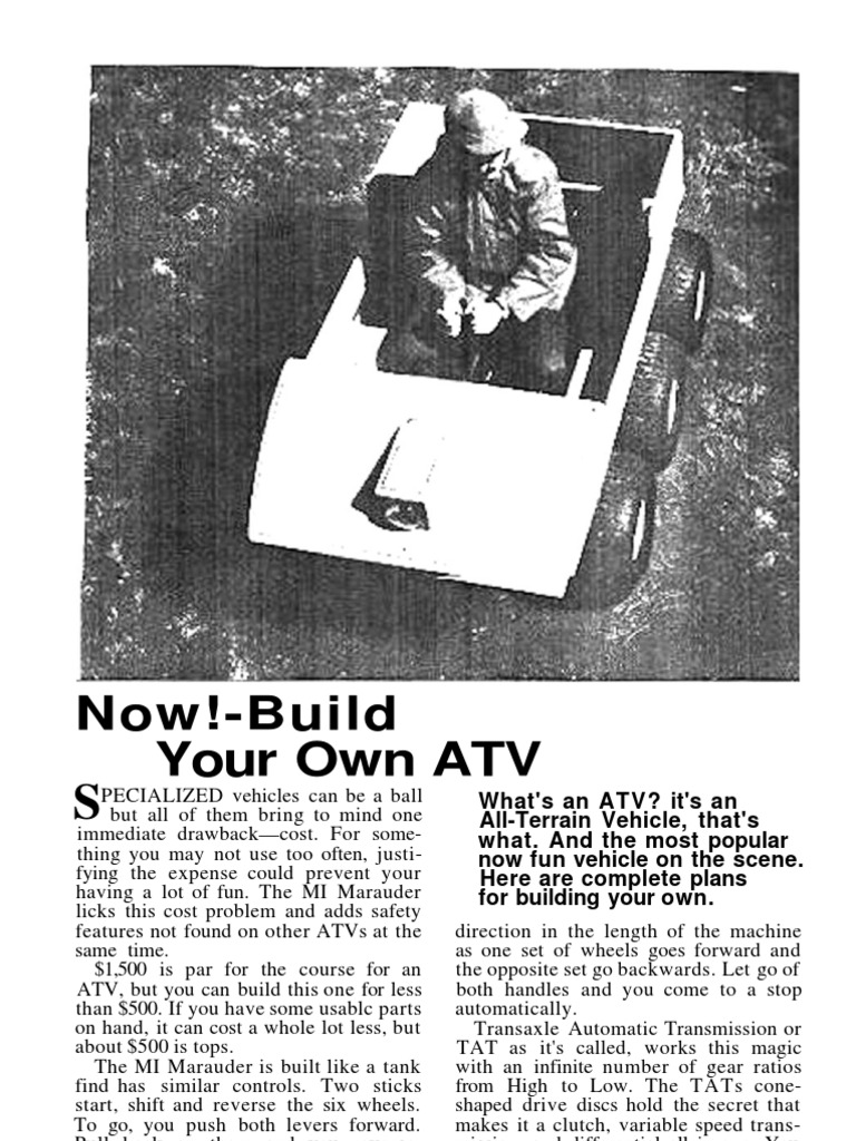 Six Wheeled ATV by Mechanix Illustrated | PDF | Transmission (Mechanics ...
