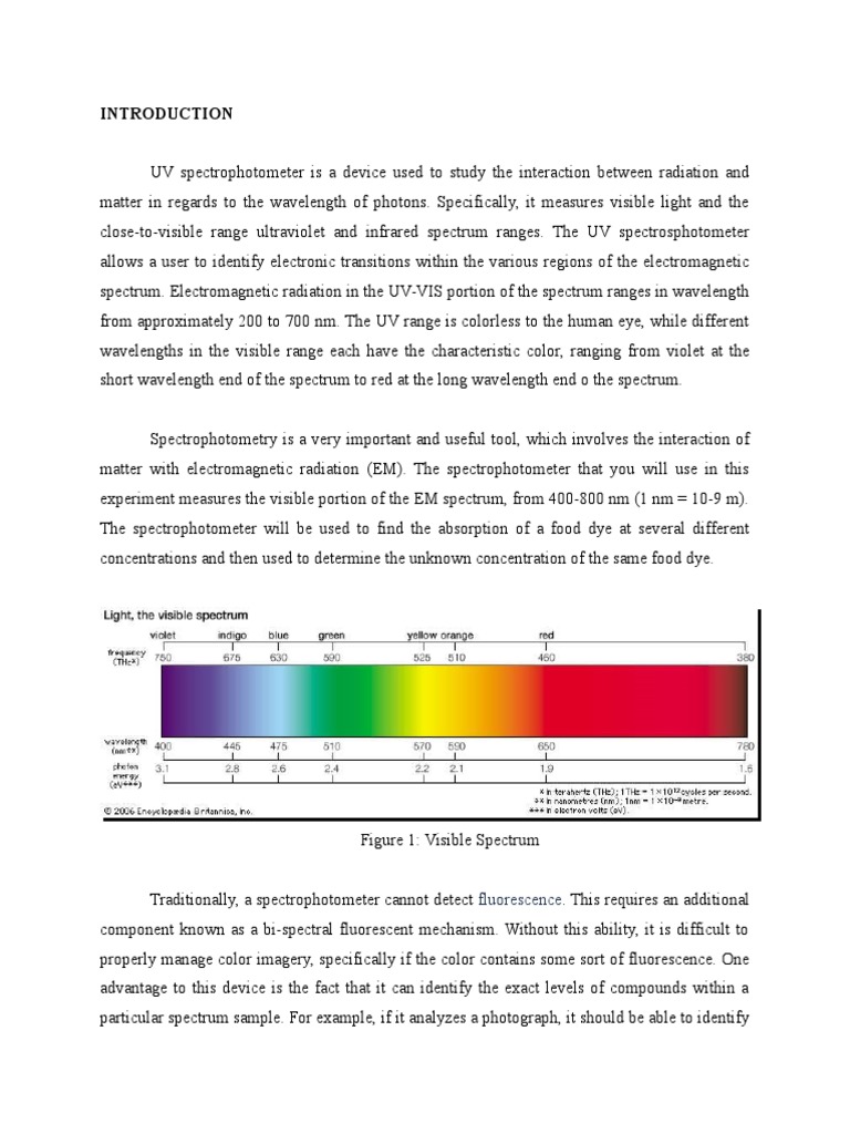 Analy Food Colour Uv-Vis | PDF | Spectrophotometry | Ultraviolet ...