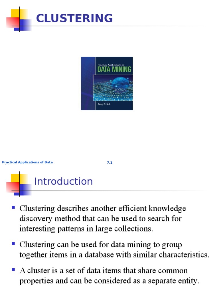 Clustering: Practical Applications of Data Mining 7.1 | PDF | Cluster ...