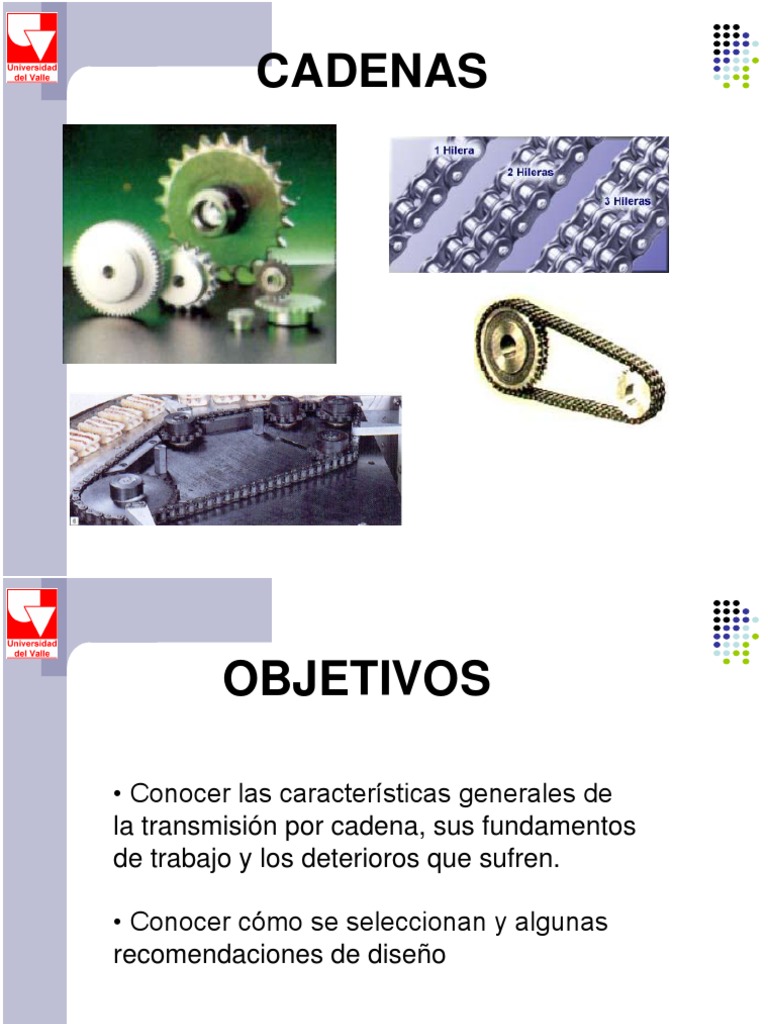 Estudio de Cadenas | PDF | Engranaje | Transmisión (Mecánica)