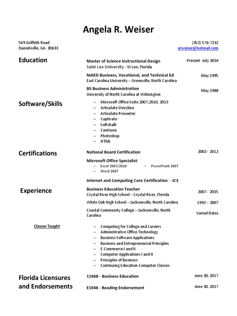Angie Resume Id | PDF