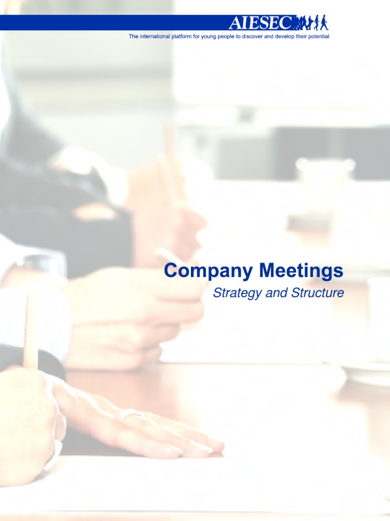 Company Meetings - Strategy Structure | PDF | Marketing | Employment