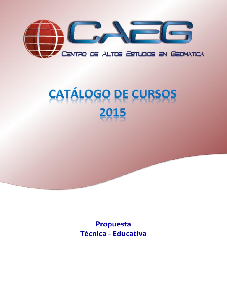 Catálogo de Cursos Caeg | PDF | Sistema de información geográfica | Python (lenguaje de ...