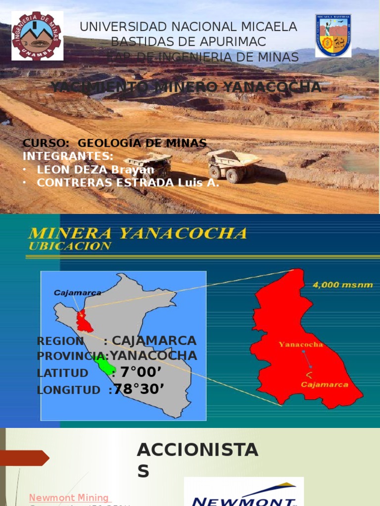 Yacimiento Yanacocha | PDF | Oro | Conjuntos de elementos químicos