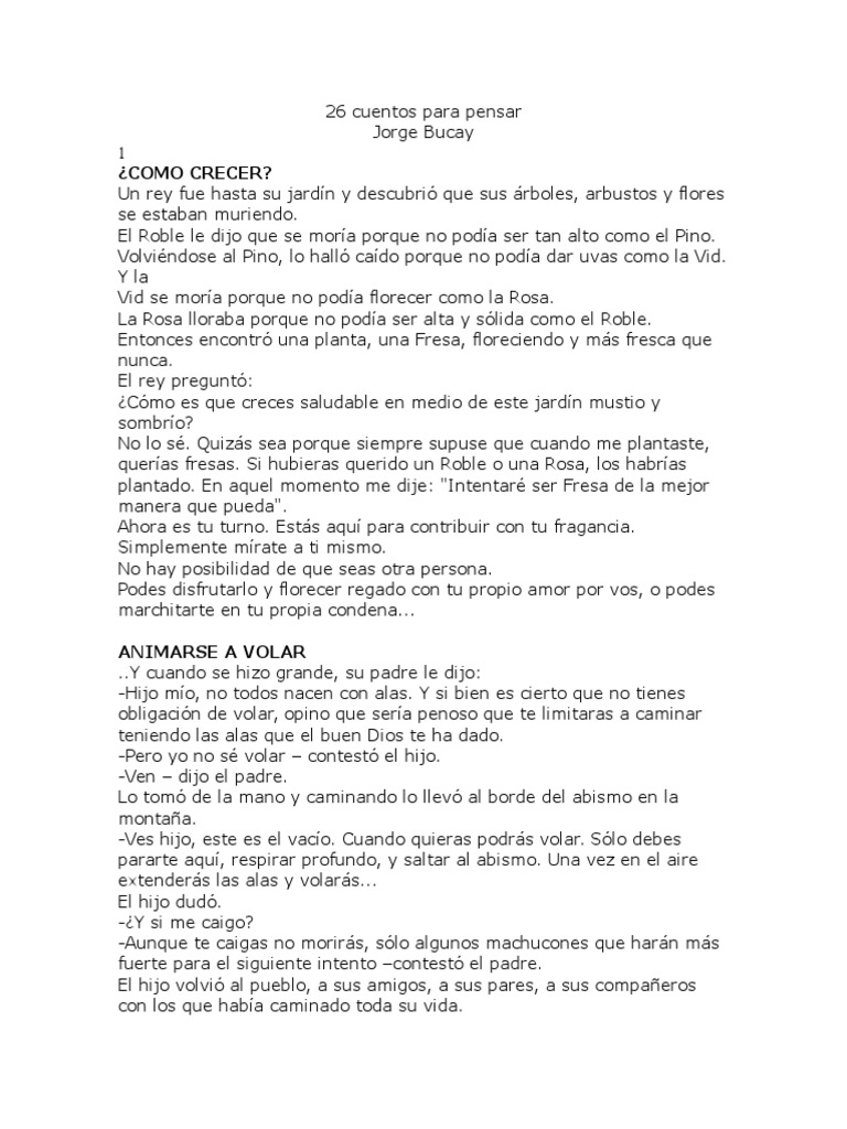 26 Cuentos Para Pensar de Jorge Bucay