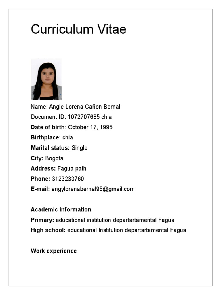 Angie Lorena Cañon's CV | PDF