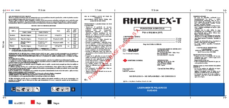 Rhizolex T - FUNGICIDA | PDF | Siembra | Primeros auxilios