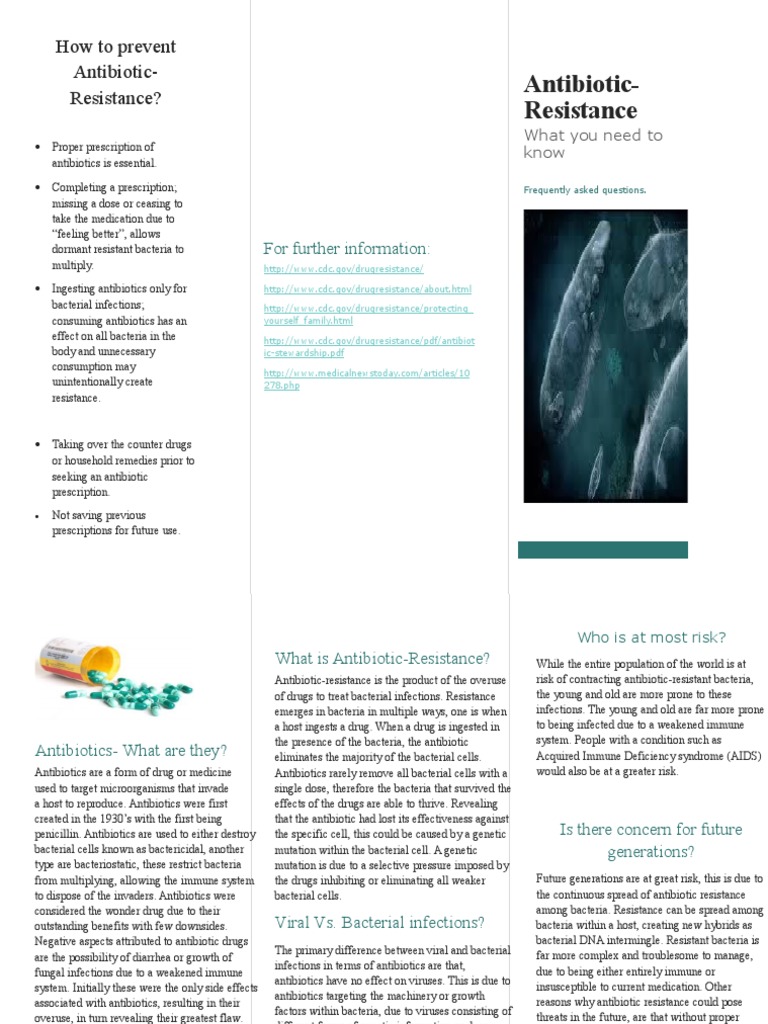 Project 3 Brochure | PDF | Antibiotics | Antimicrobial Resistance