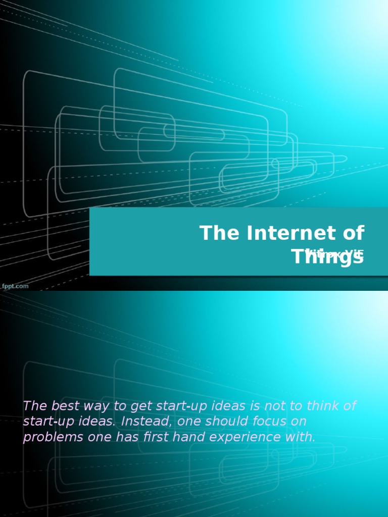 Iot Presentation | PDF | Internet Of Things | Wi Fi