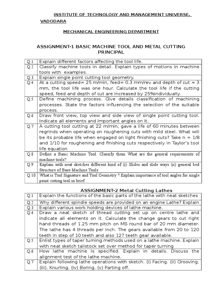 Assignment Pdf Machining Grinding Abrasive Cutting