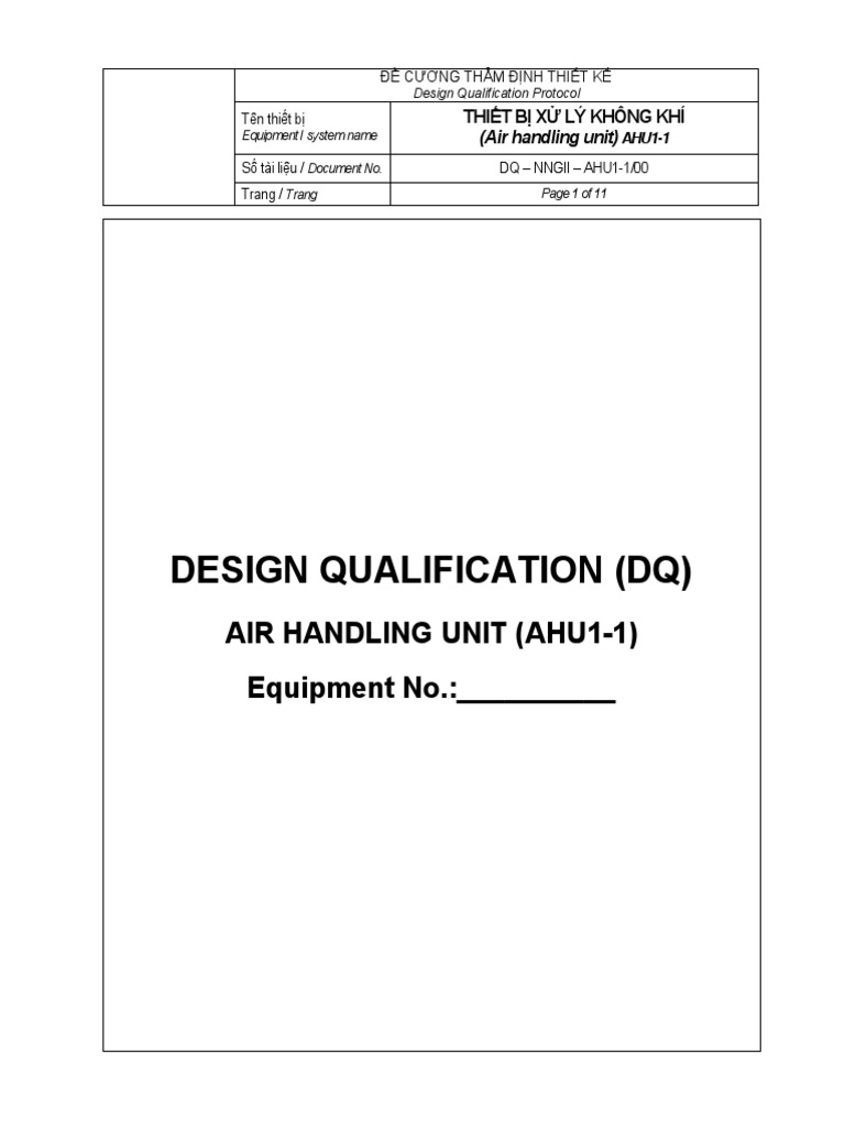 DQ For AHU | PDF