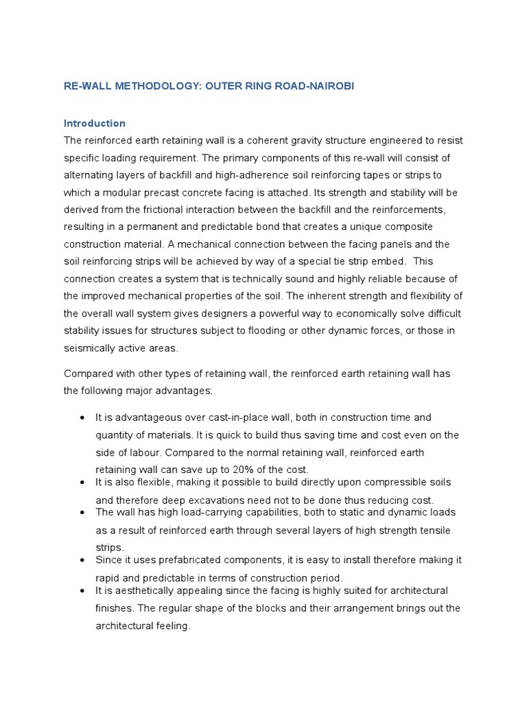 Re-Wall Methodology | PDF | Concrete | Civil Engineering