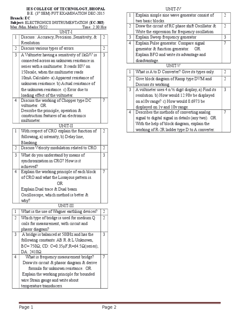 EC-303 | Electrical Engineering | Electronics