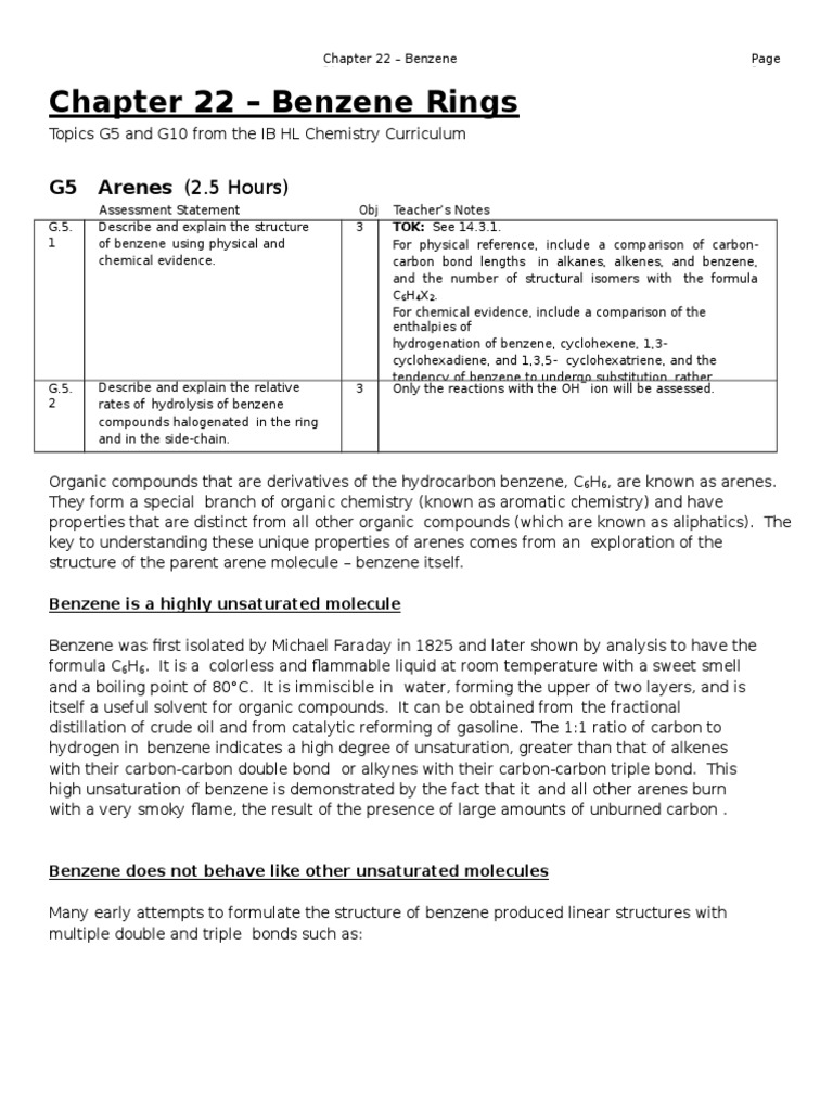 Understanding Benzene and Arenes | PDF | Benzene | Aromatic Hydrocarbon