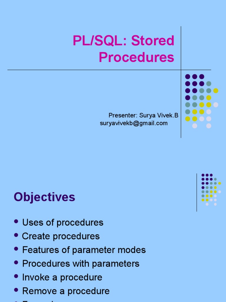 Stored Procedures Pdf Parameter Computer Programming Subroutine