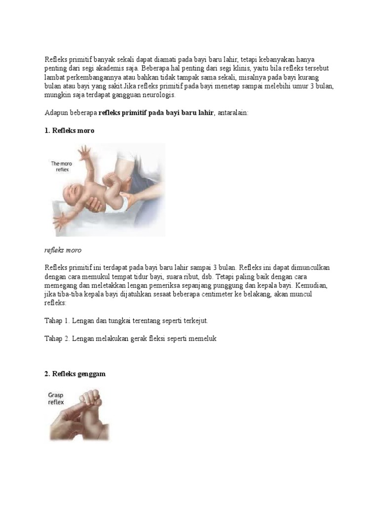 Refleks Primitif Bayi Baru Lahir | PDF