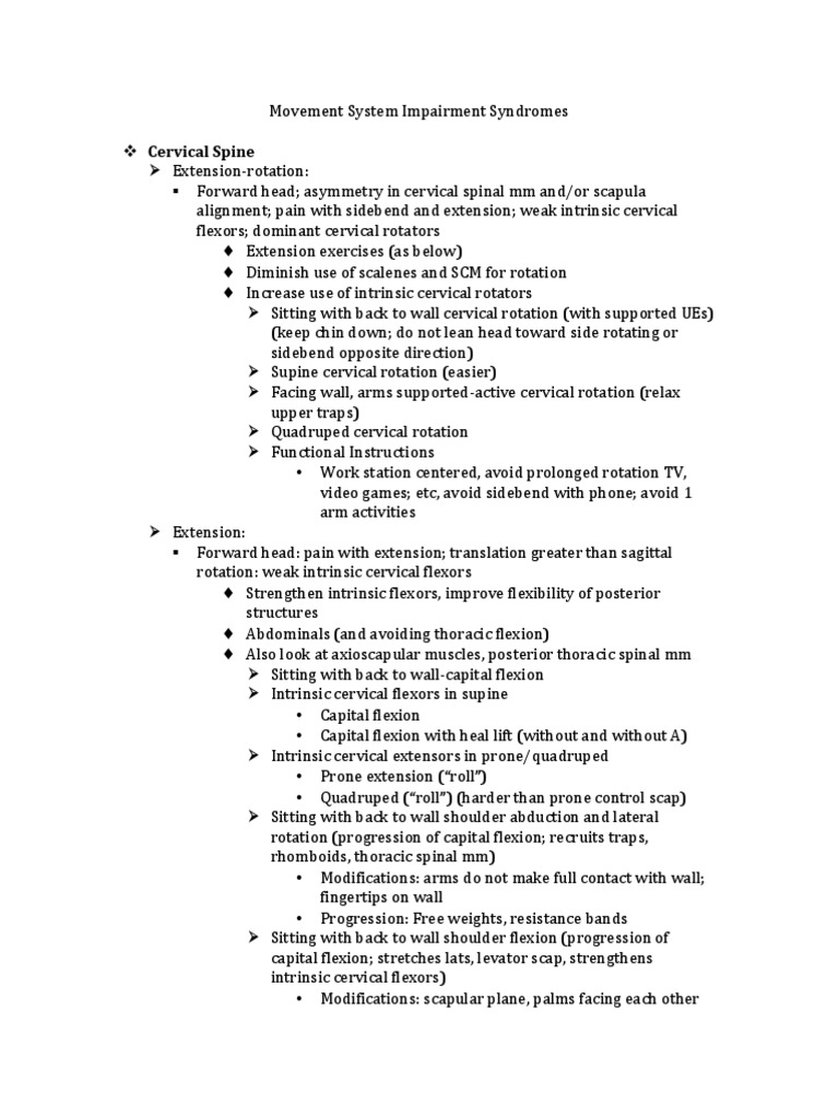 Movement System Impairment Syndromes (1) | Anatomical Terms Of Motion ...