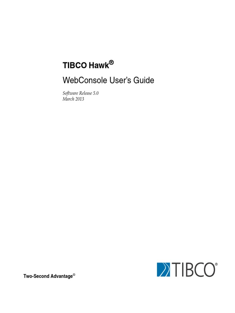 Tib Hawk Webconsole Users Guide | PDF | Application Programming Interface | Operating System
