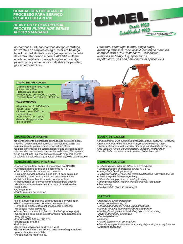 OMEL-CENTRÍFUGAS OMEL | Paleontologia Econômica | Hidrocarbonetos