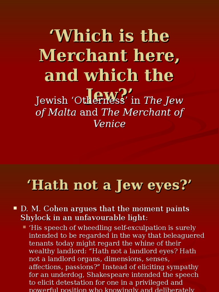 The Merchant of Venice and Jew of Malta Internet | PDF | The Merchant ...