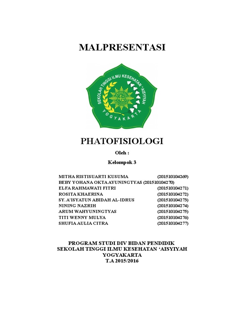Malpresentasi | PDF | Pengembangan Diri | Kesehatan Holistik