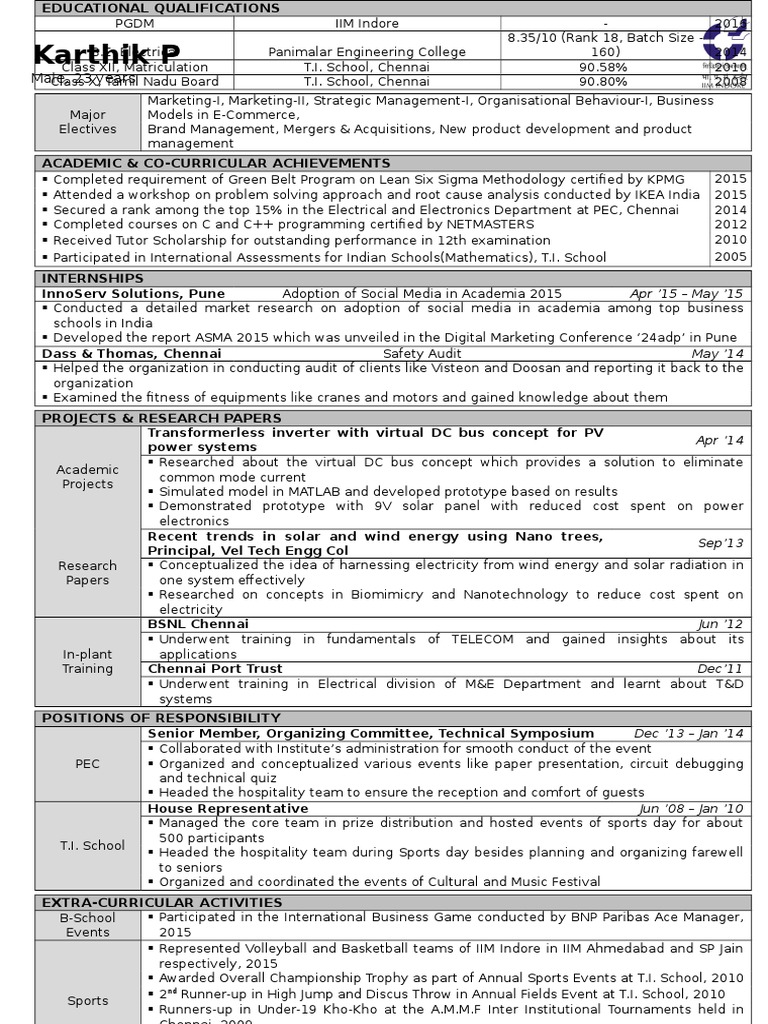 Karthik P: Male, 23 Years | PDF | Energy And Resource | Energy (General)