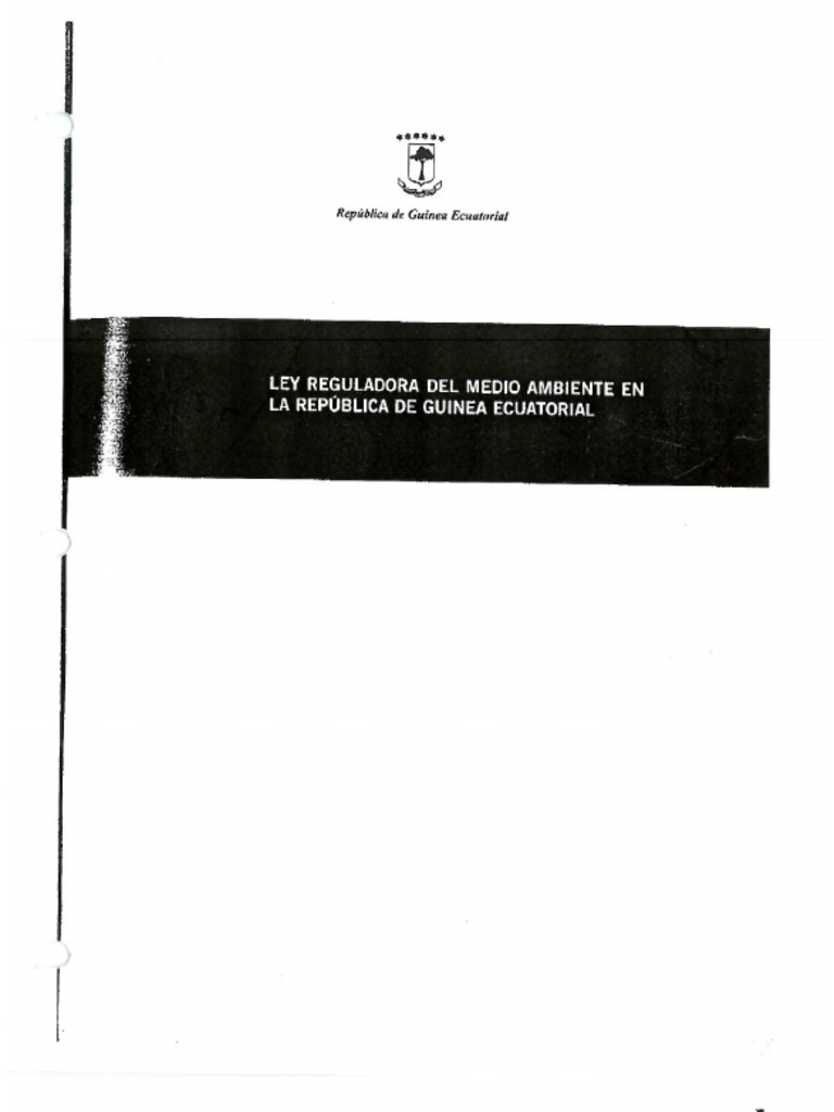 Ley Reguladora de Medio Ambiente en Guinea Ecuatorial - 1era Parte | PDF
