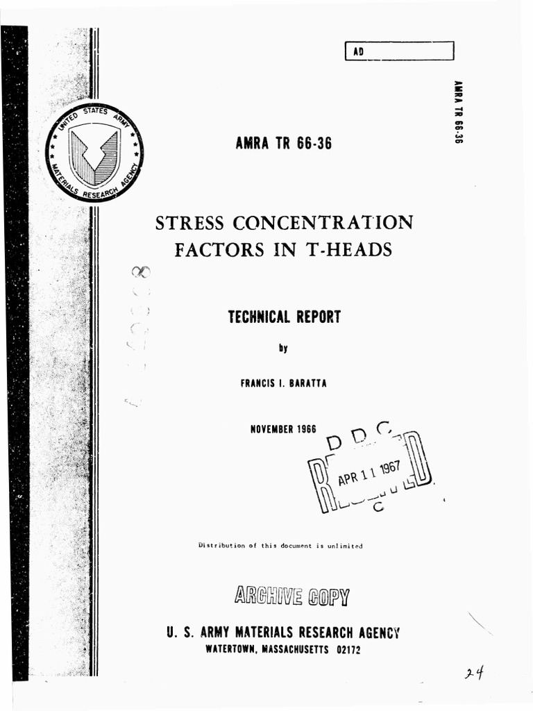 Stress Concentration Factors in T-Heads | PDF | Classified Information ...