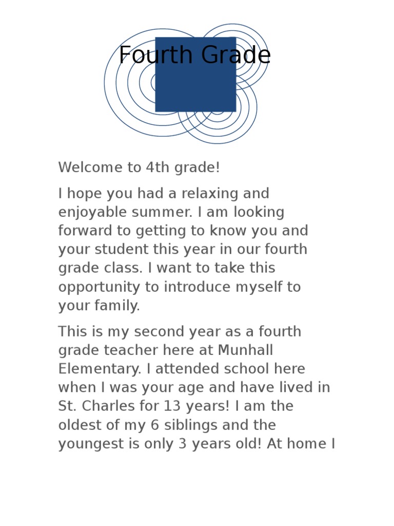 Welcome to Fourth Grade with Miss Delgado | PDF