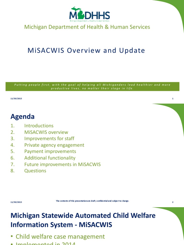MiSACWIS Presentation | PDF | Child Protective Services | United States ...