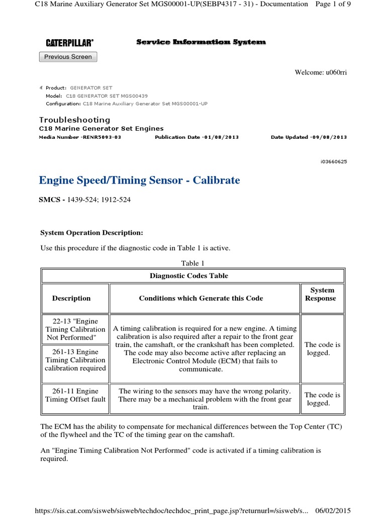 Engine Speed Timing Sensor - Calibrate | PDF | Electrical Connector ...