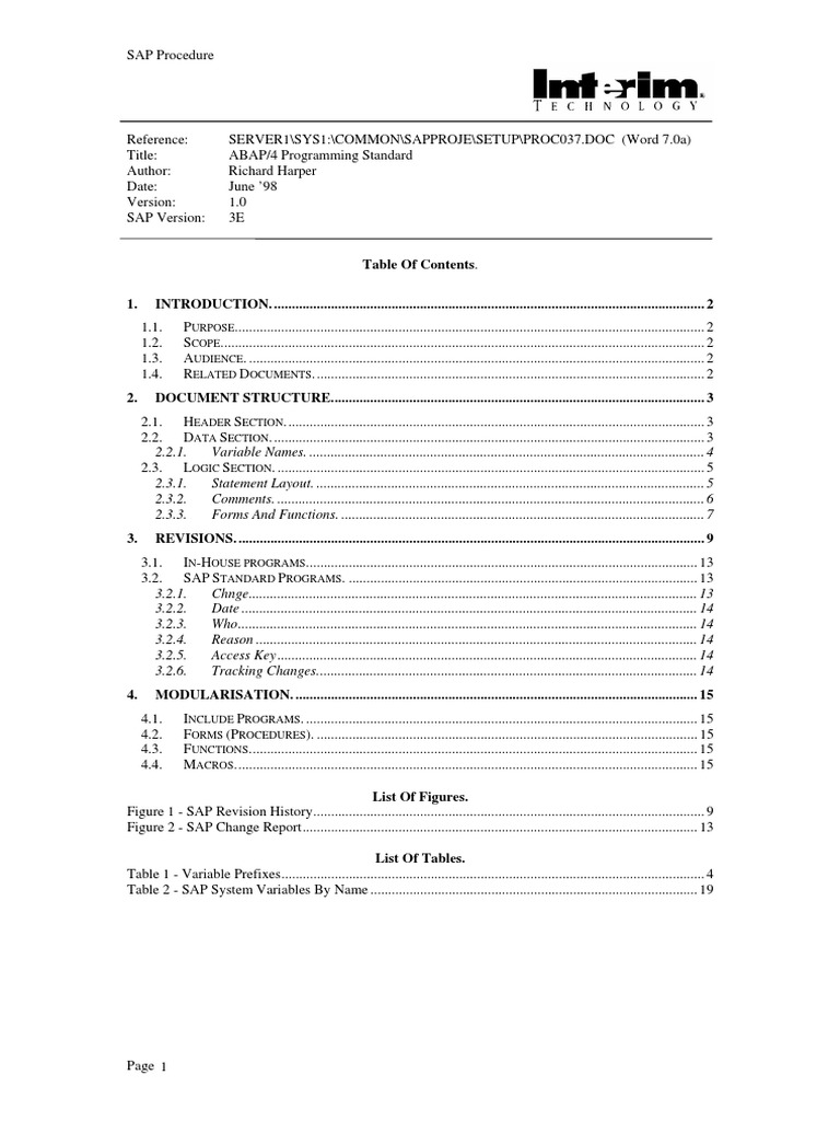 Abap Prog Standard Pdf Parameter Computer Programming Subroutine