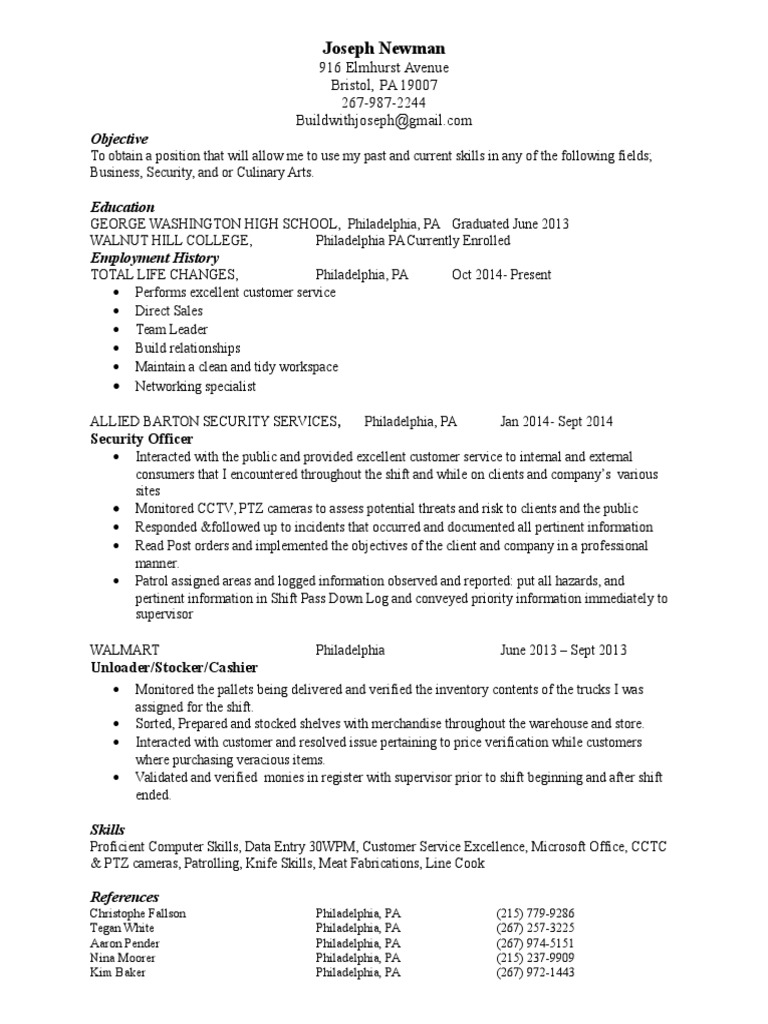 Joseph Newman's Resume Overview | PDF | Career & Growth | Business