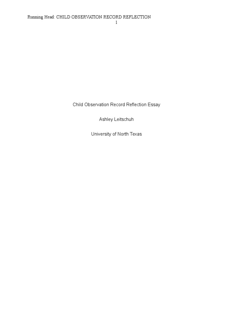 Child Behavior Observation Insights | PDF | Classroom | Child Development