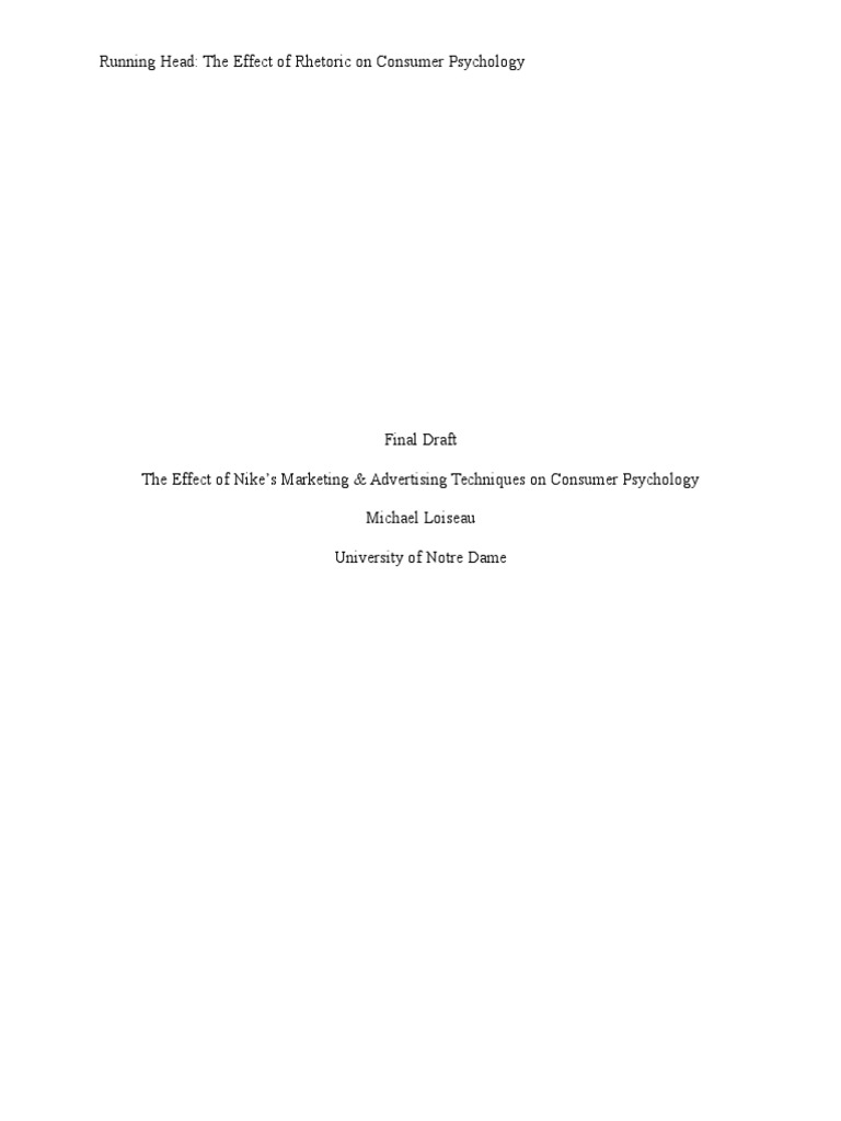 Final Draft Rhetoric Research Paper - Michael Loiseau | PDF ...