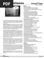 Kaowool S and Kaowool SZR Blankets Product Data Sheet | PDF | Thermal ...